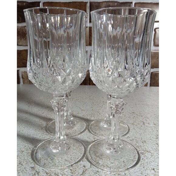Longchamp | Dining | Vintage Longchamp Crystal Darques Wine Glasses Set ...